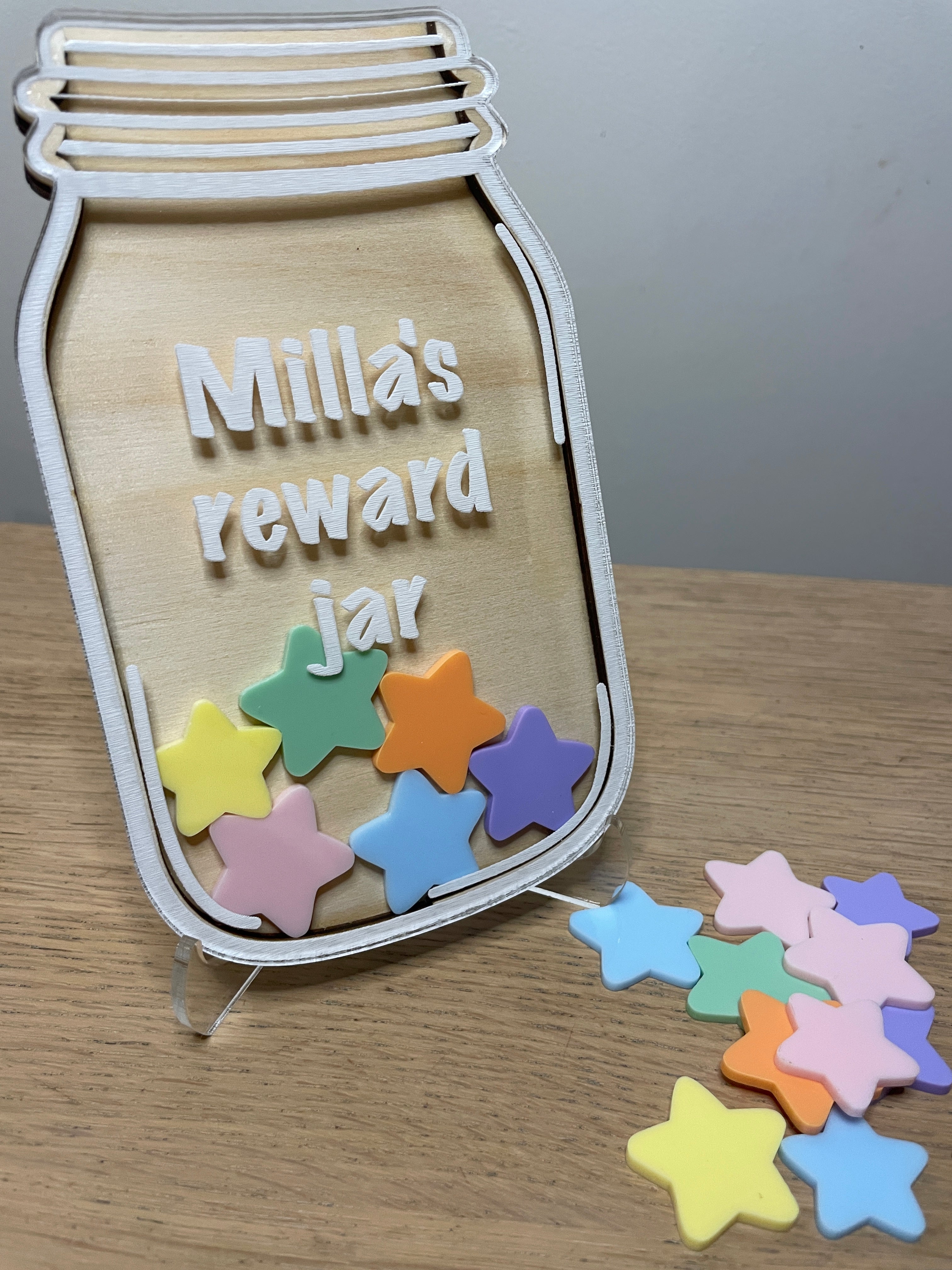 Small Personalised Reward Jar – Emma Jae Custom Laser Designs