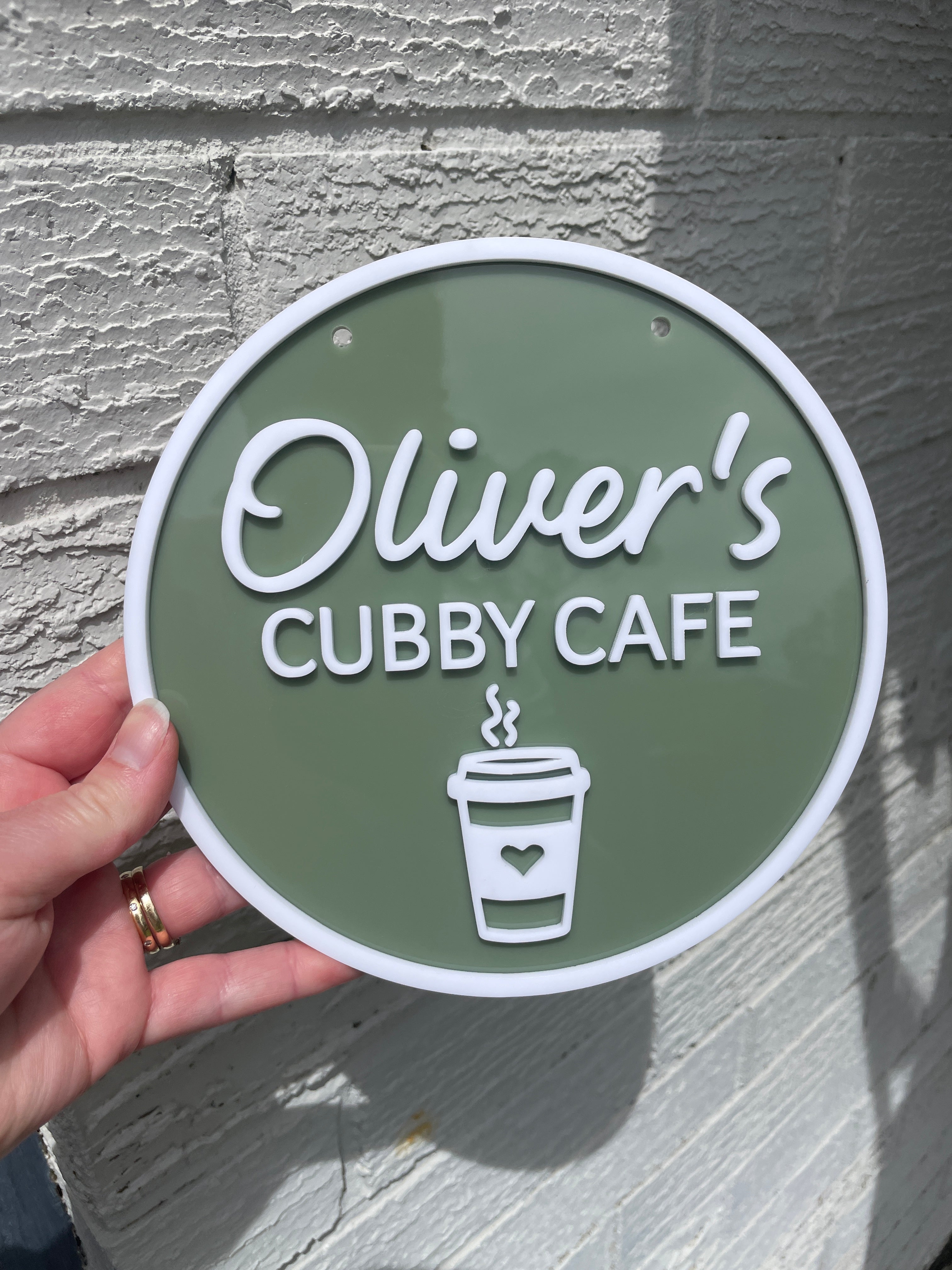 Personalised Cubby Café Sign – Custom Playhouse Décor (Acrylic) – Emma ...