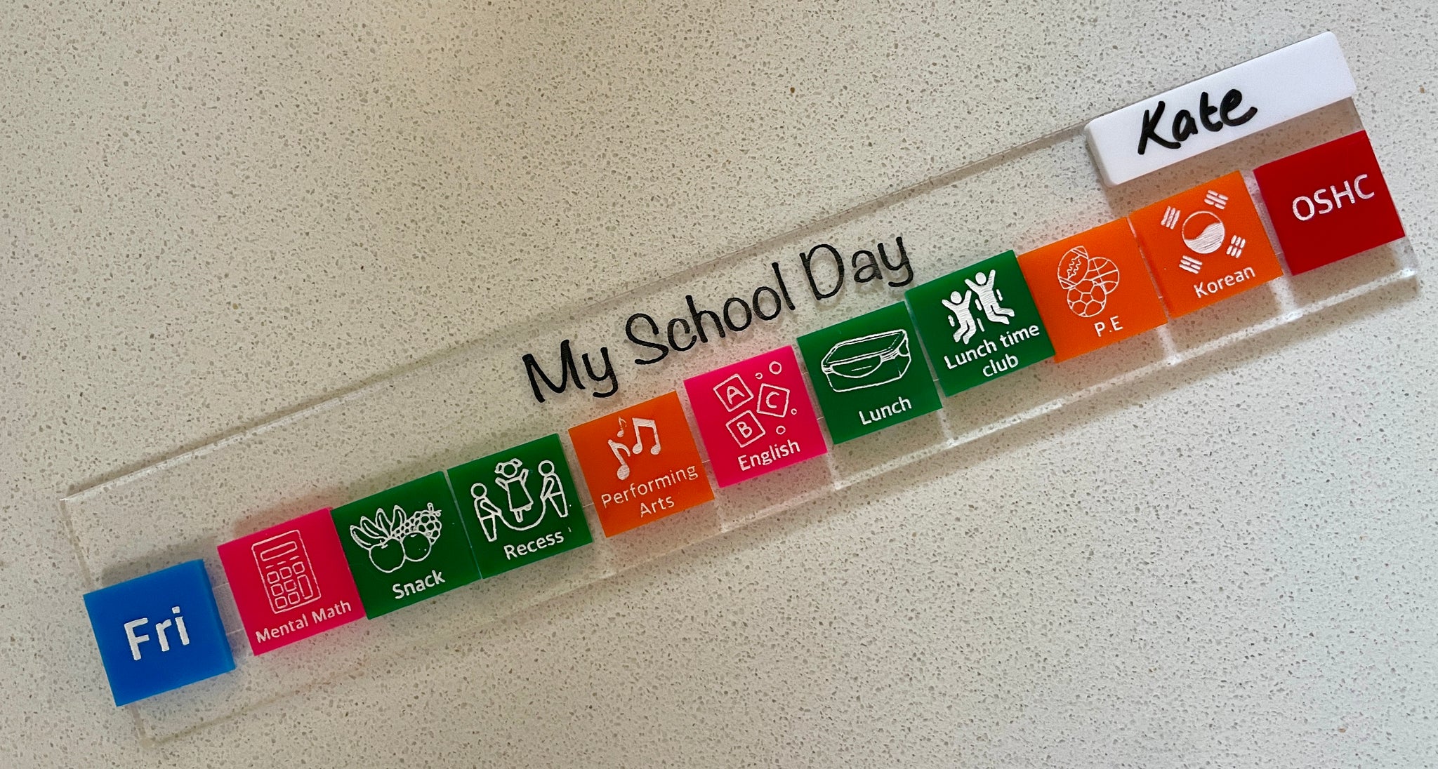 Desk Visual Schedule - For Schools – Emma Jae Custom Laser Designs