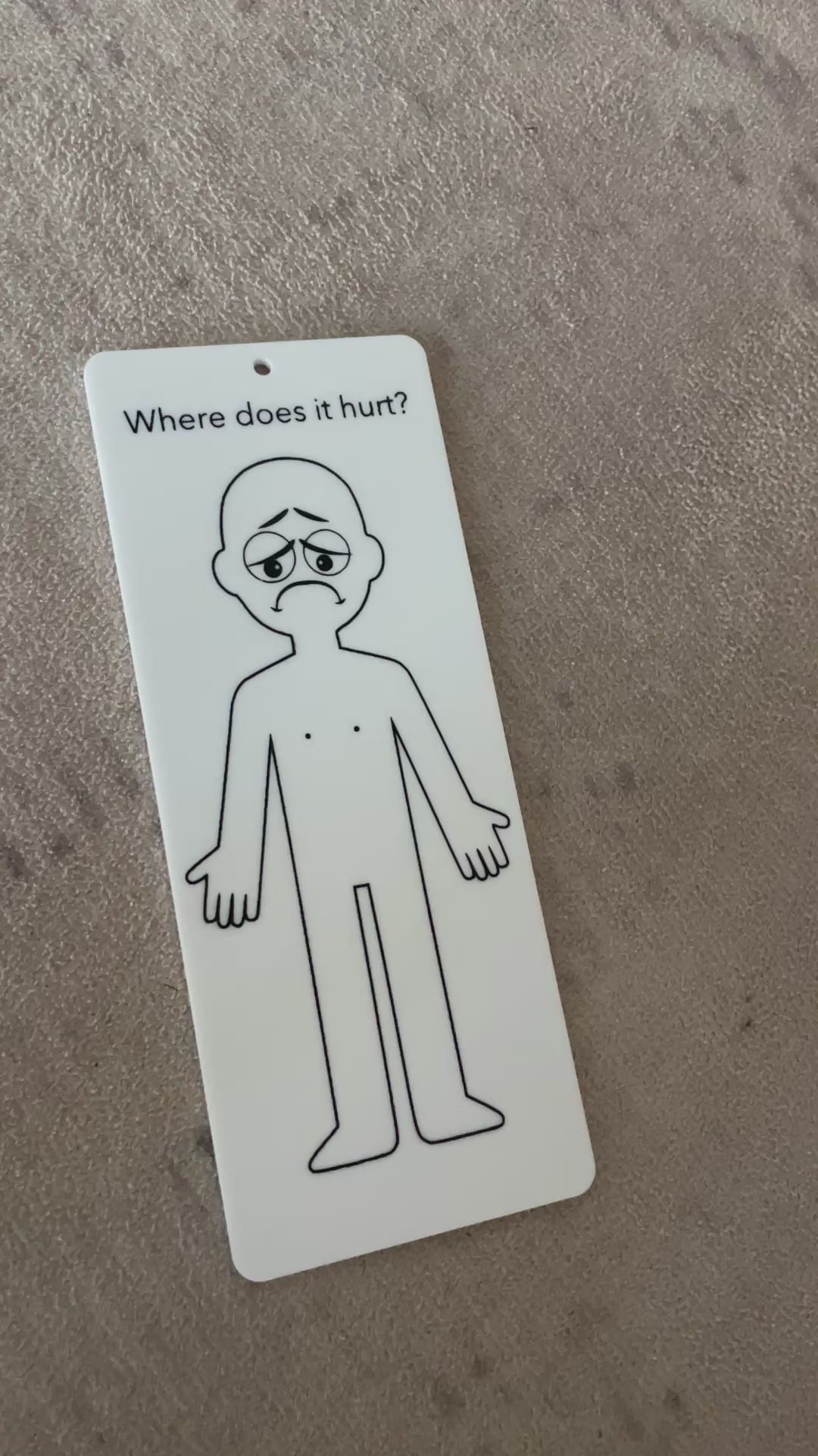 Portable “Where Does It Hurt?” Body Board – Double-Sided (Front & Back ...