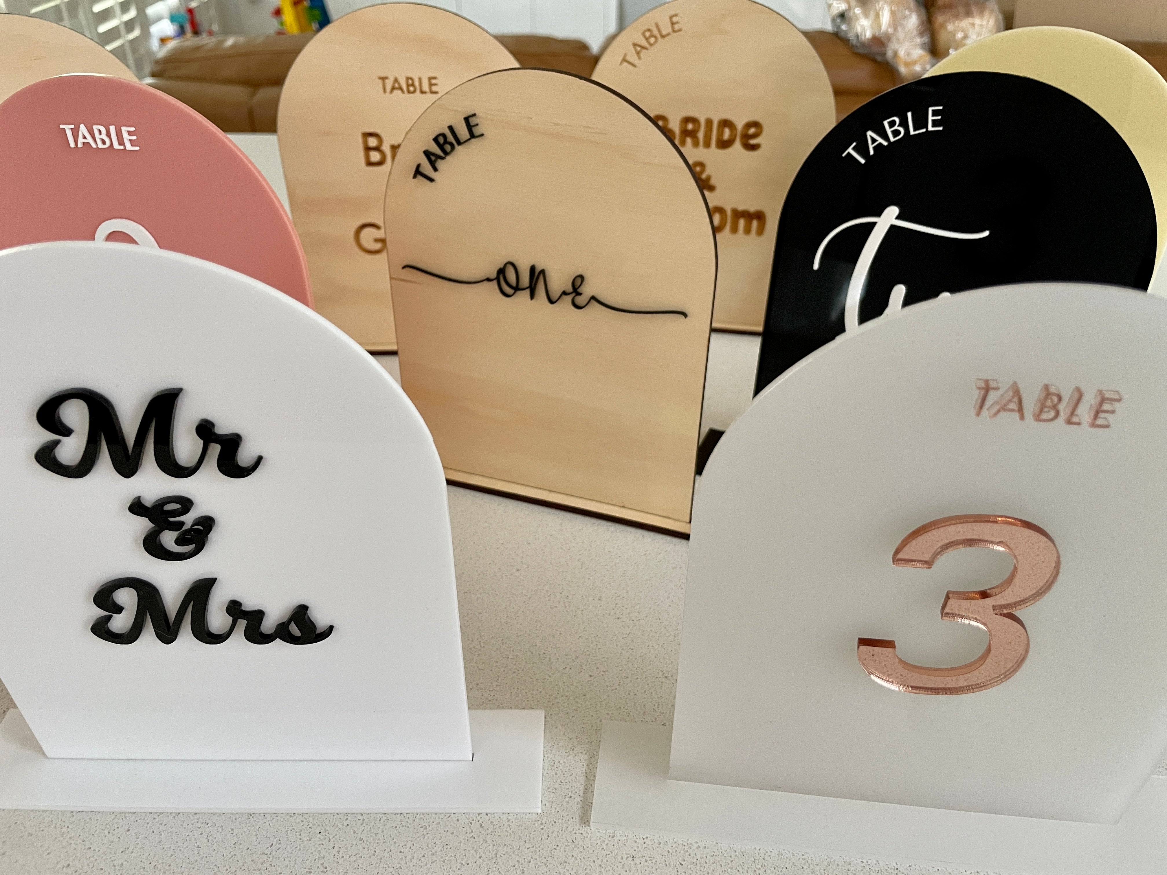 Table numbers - arch – Emma Jae Custom Laser Designs